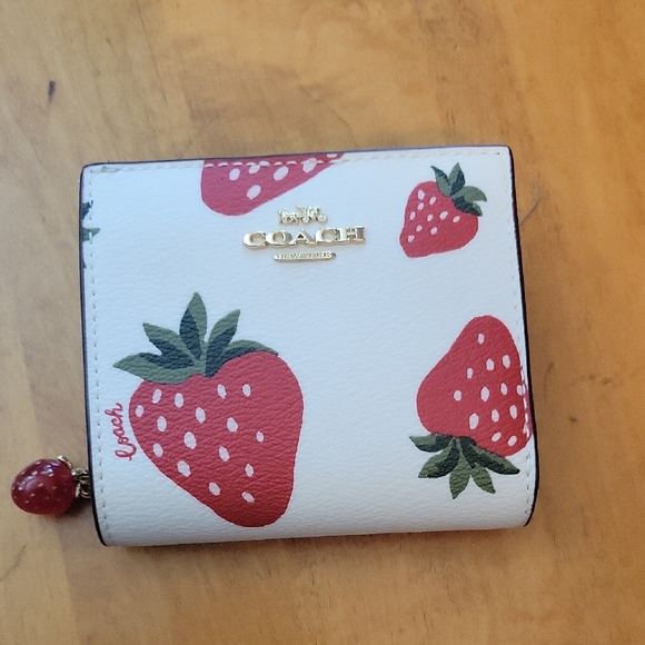 Coach | Bags | Coach Strawberry Print Wallet | Poshmark